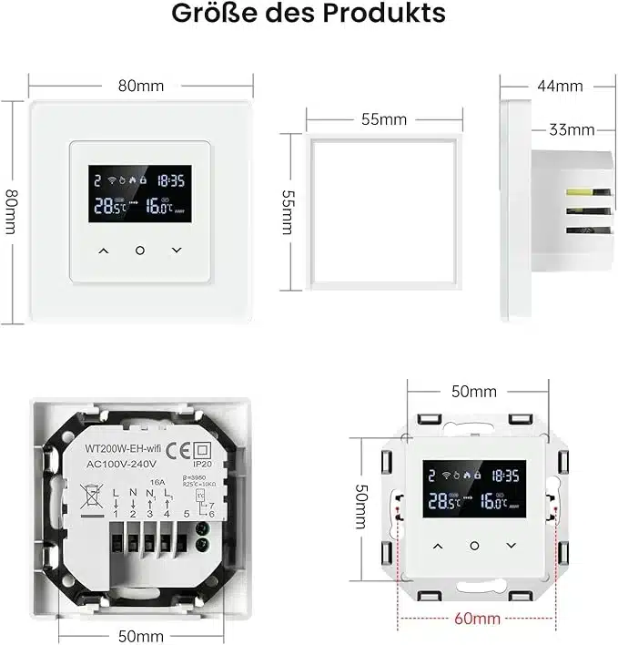 MIUCDA Tuya Smart WiFi sobni termostat za vodno talno gretje 3A ...